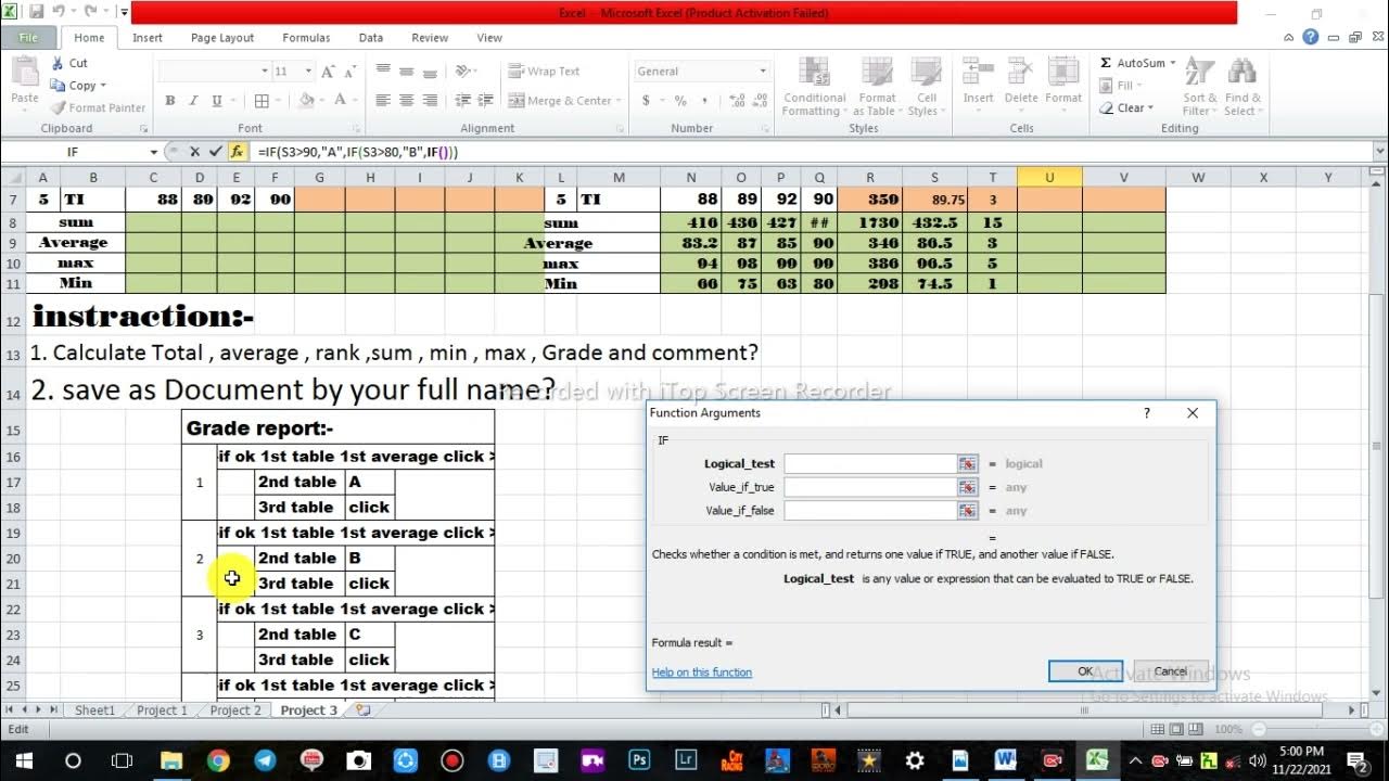 Project 3 Level one COC training MS EXCEL የደረጃ አንድ ሲኦሶ ስልጠና በEXCEL ...