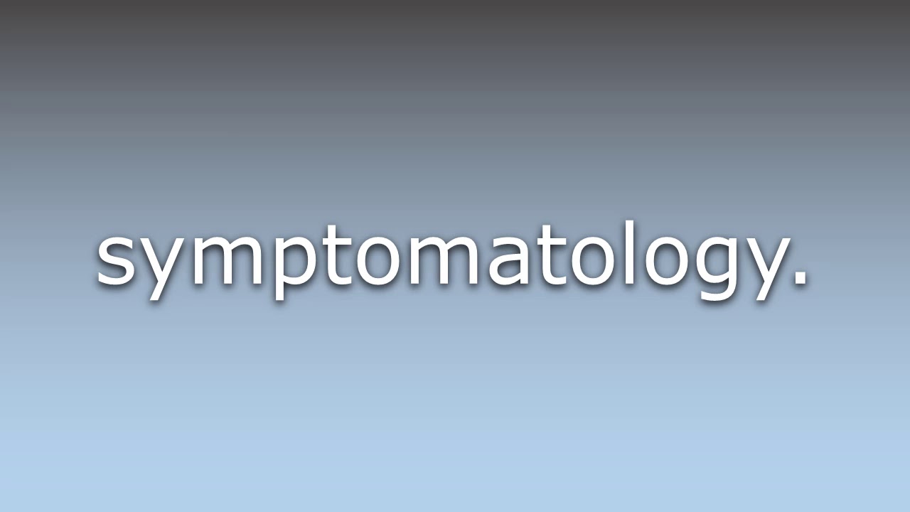 What does Symptomology mean? - YouTube