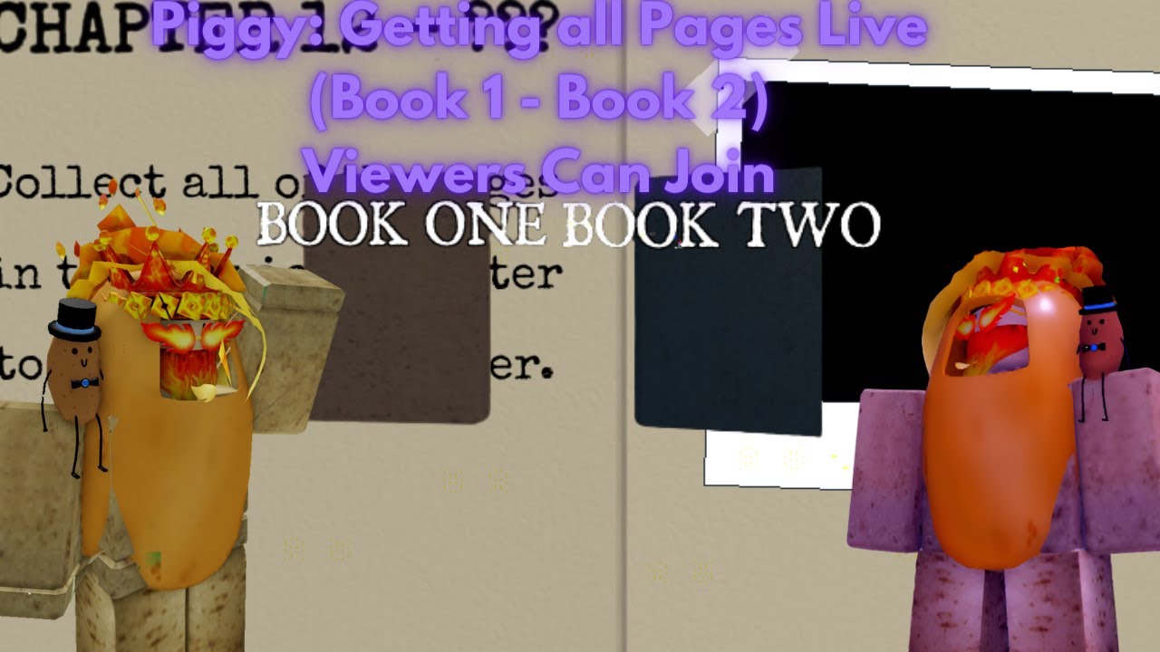 🔴 Roblox Piggy: Getting All Pages Book 1 - Book 2 (Viewers Can Join) 🔴 ...