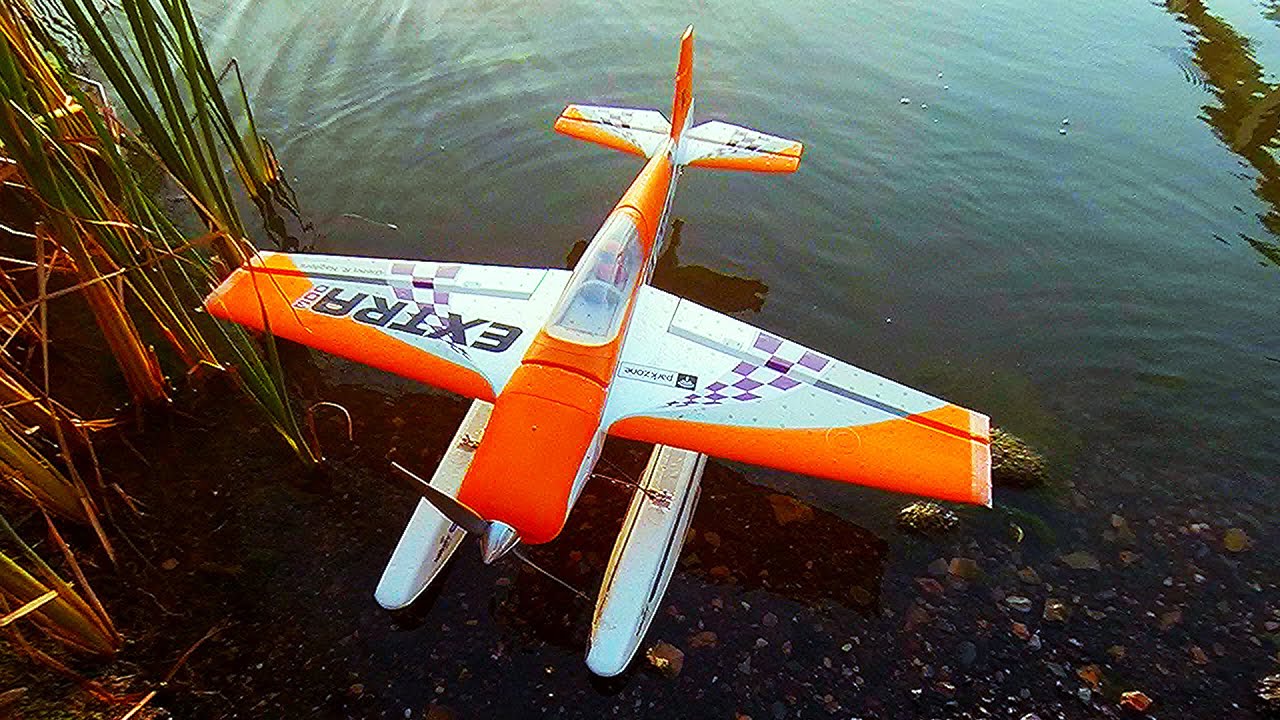 Parkzone Extra 300 on Floats and Two Bald Eagles at Sunset - Touch and ...