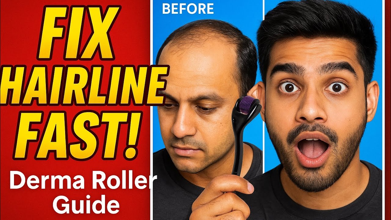 How I Fixed My Hairline with a Derma Roller | Microneedling for Hair ...