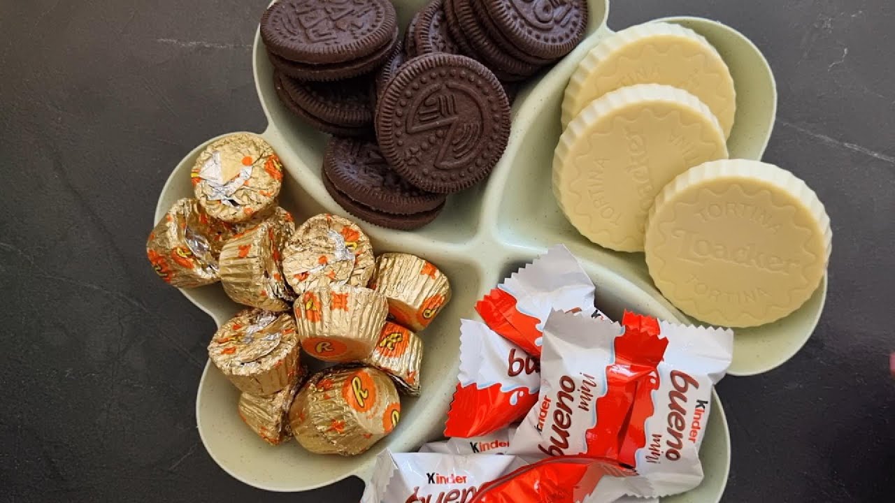 Satisfying | Filling Platter With Sweets | LOACKER | OREO | KINDER ...