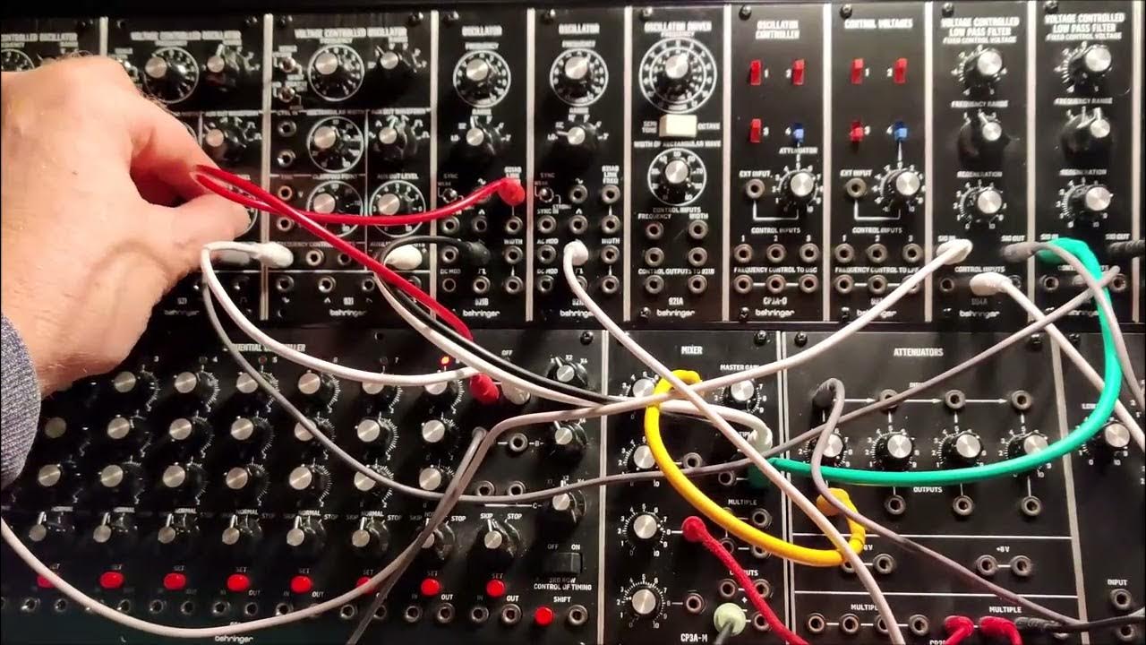 Behringer Moog System - first seqence with 960 Sequential Controller - YouTube