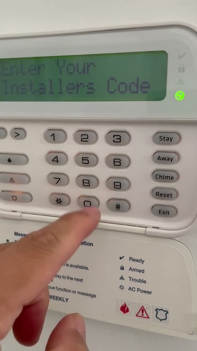 DSC pc1832 installer code programming section (006) - YouTube