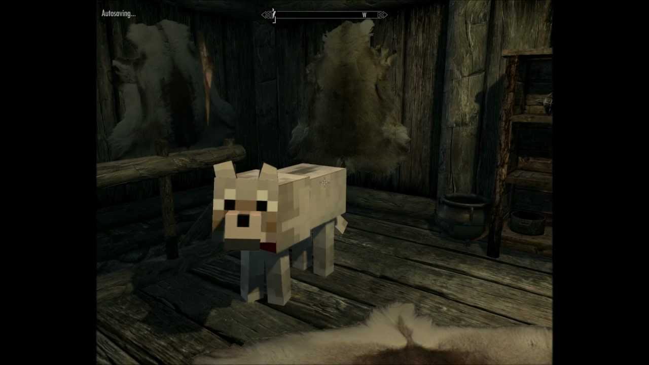 [OLD] Skyrim- Minecraft mod demo with Raptor - YouTube