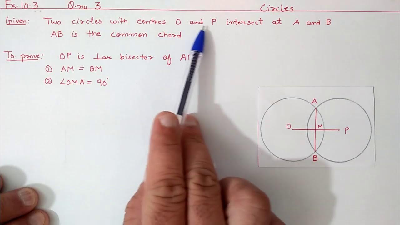 Chapter:10 Ex.10.3 (Q.3) Circles | Ncert Maths Class 9 | Cbse. - YouTube