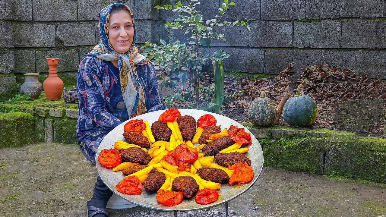 We Cooking IRAN Delicious Kotlet (Meat Patties) on Sadj - country life ...