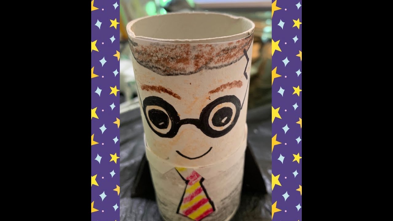 How to make a Harry Potter puppet using a toilet paper roll - YouTube