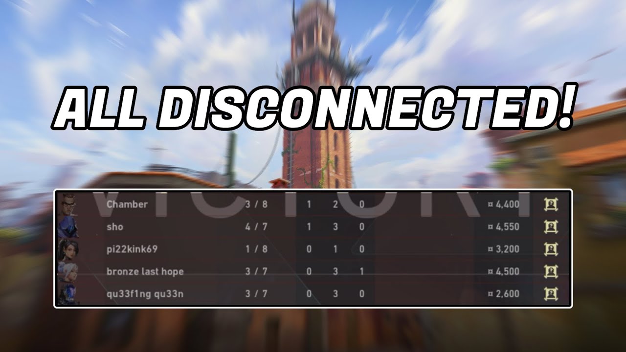 THE ENTIRE TEAM DISCONNECTED IN RANKED VALORANT!! - YouTube
