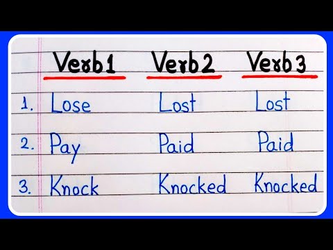 Verb forms in English Verb1 Verb2 Verb3 | V1 V2 V3 | Present-Past-Past Participle | Verb - YouTube