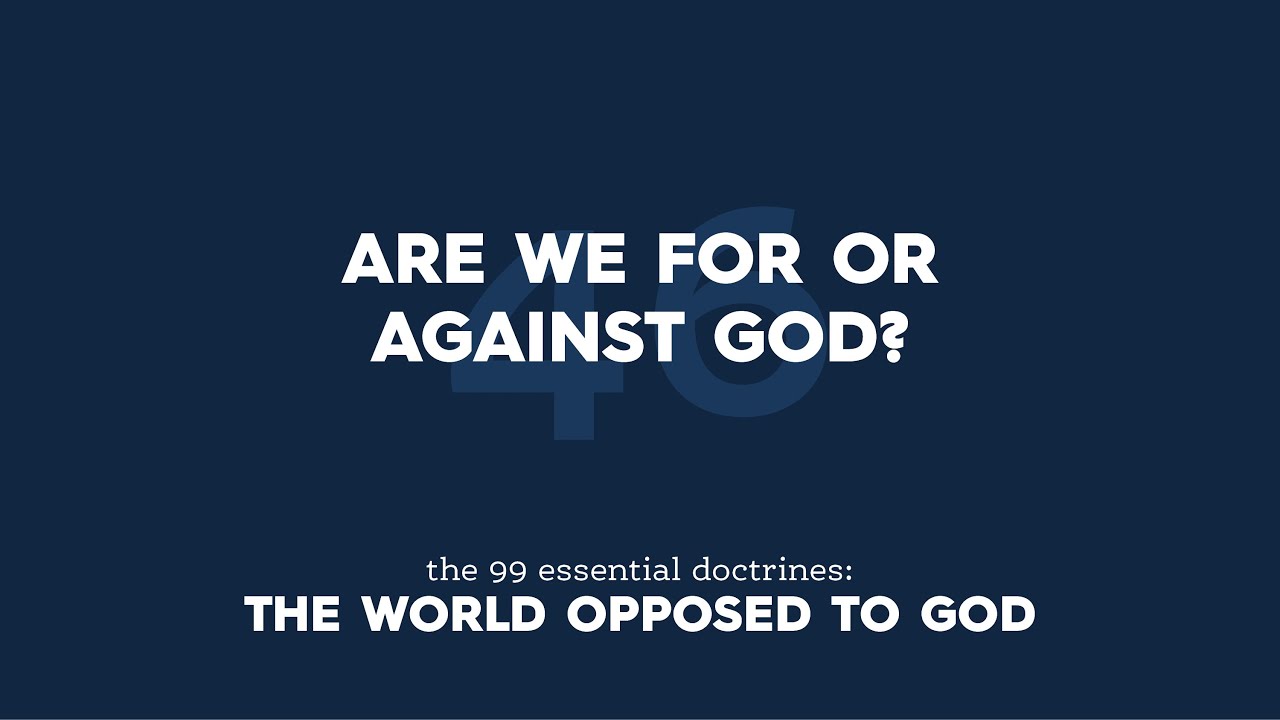 Are We For or Against God? - YouTube