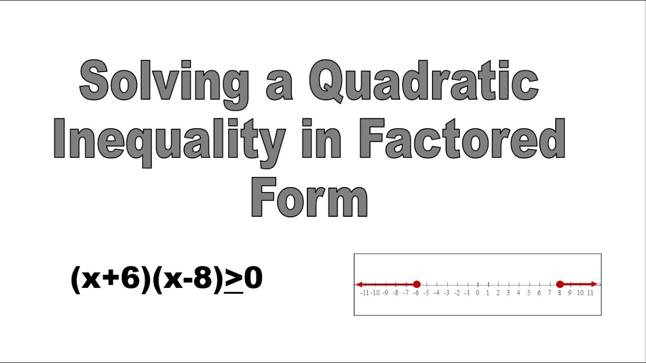 Solving a quadratic inequality in factored form - YouTube