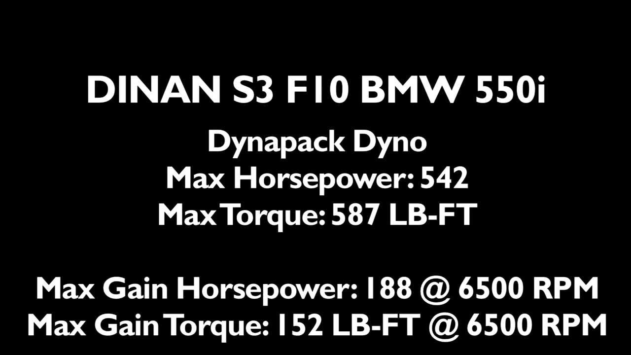 BMW F10 550i DINAN S3 Dyno Run - YouTube
