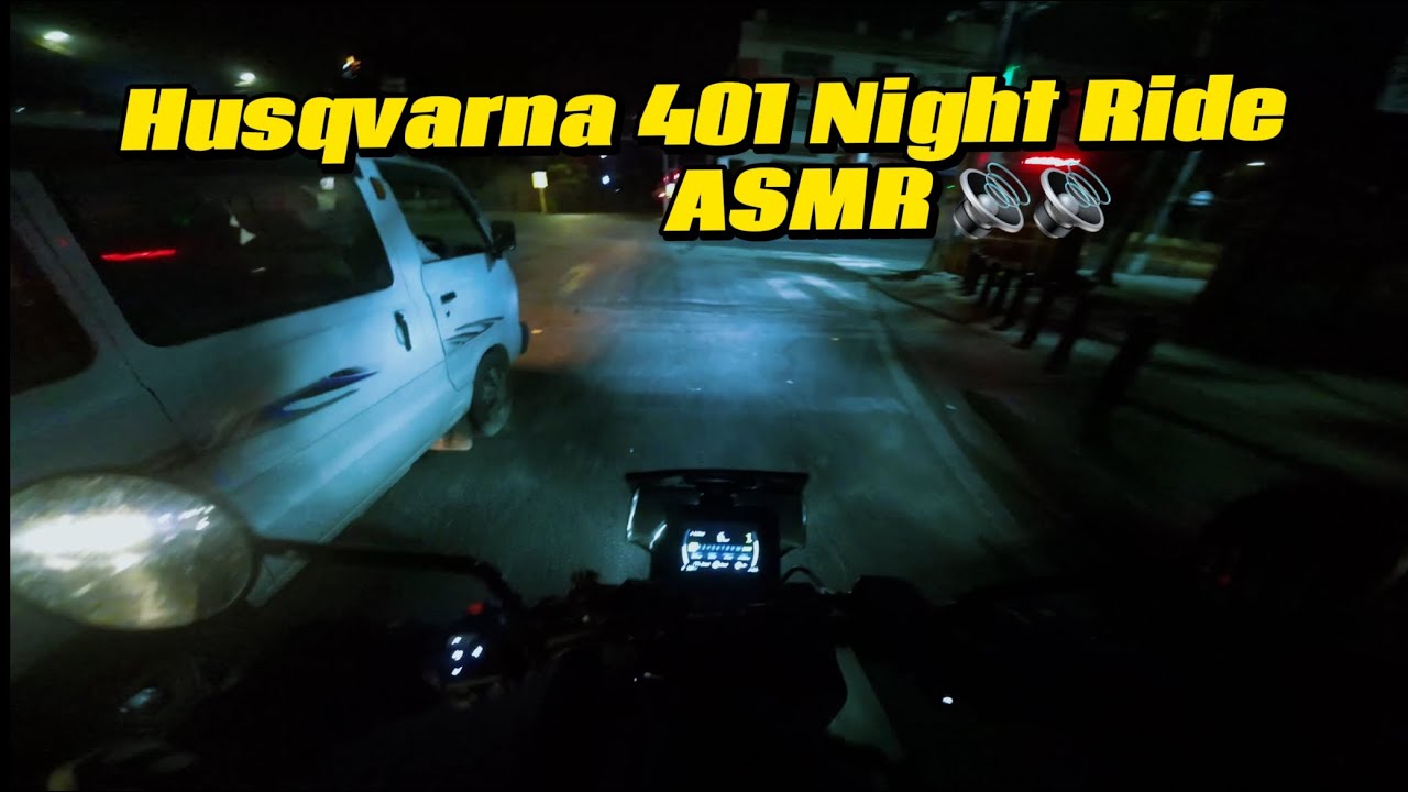 Husqvarna Svartpilen 401 | Night Ride | Cruising | ASMR | Quickshifter+ | 4K | Debojit Dutta ...