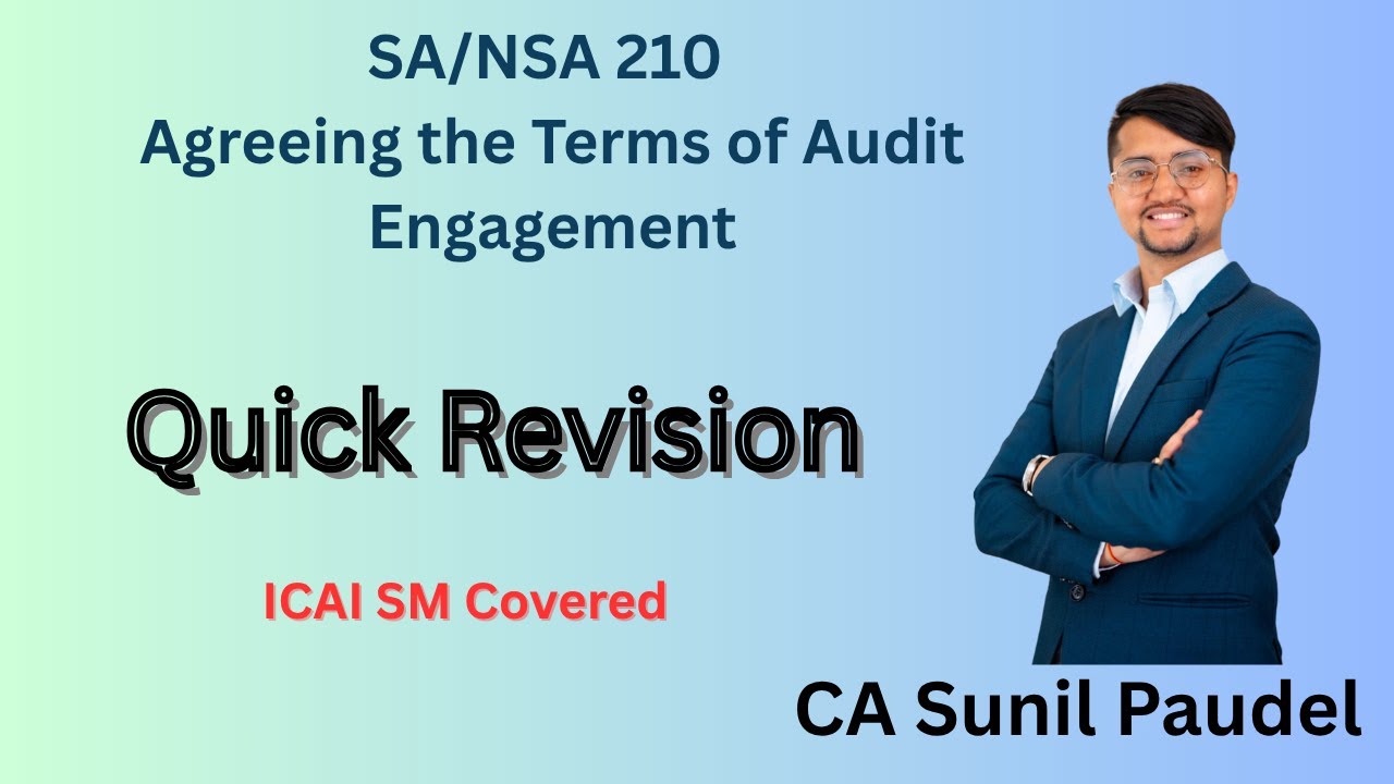 SA/NSA 210 Agreeing the Terms of Audit Engagement - YouTube