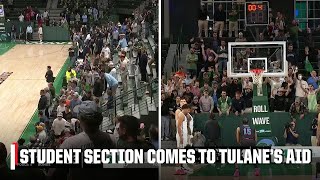 Tulane student section quickly mobilizes to create a diversion ...