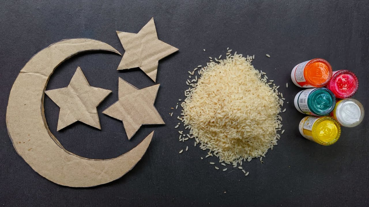 Unique Wall Hanging Craft Using Rice | Wall Hanging Craft [Ep.#48 ...