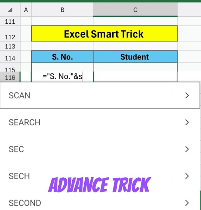 How to Use Sequence & Counta Function in MS-Excel #excel #msexceltricks #sequence #counta - YouTube