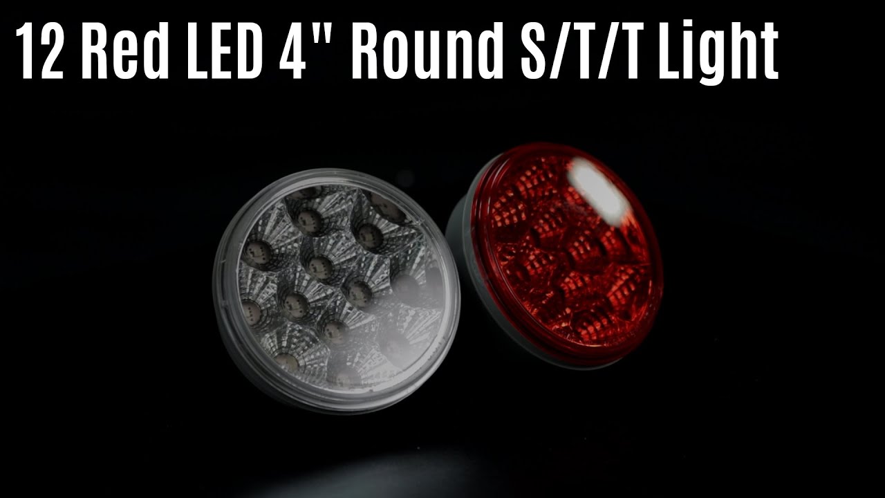 12 Red LED 4" Round S/T/T Light | United Pacific at Big Rig Chrome Shop ...