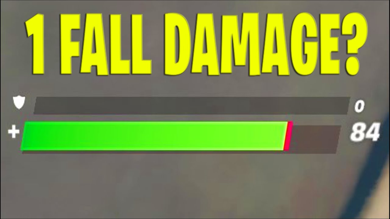 You Can Take 1 Fall Damage In Fortnite? - YouTube