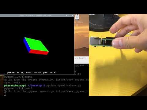 Gyroscope visualization with Raspberry Pi + SenseHat in Python - YouTube