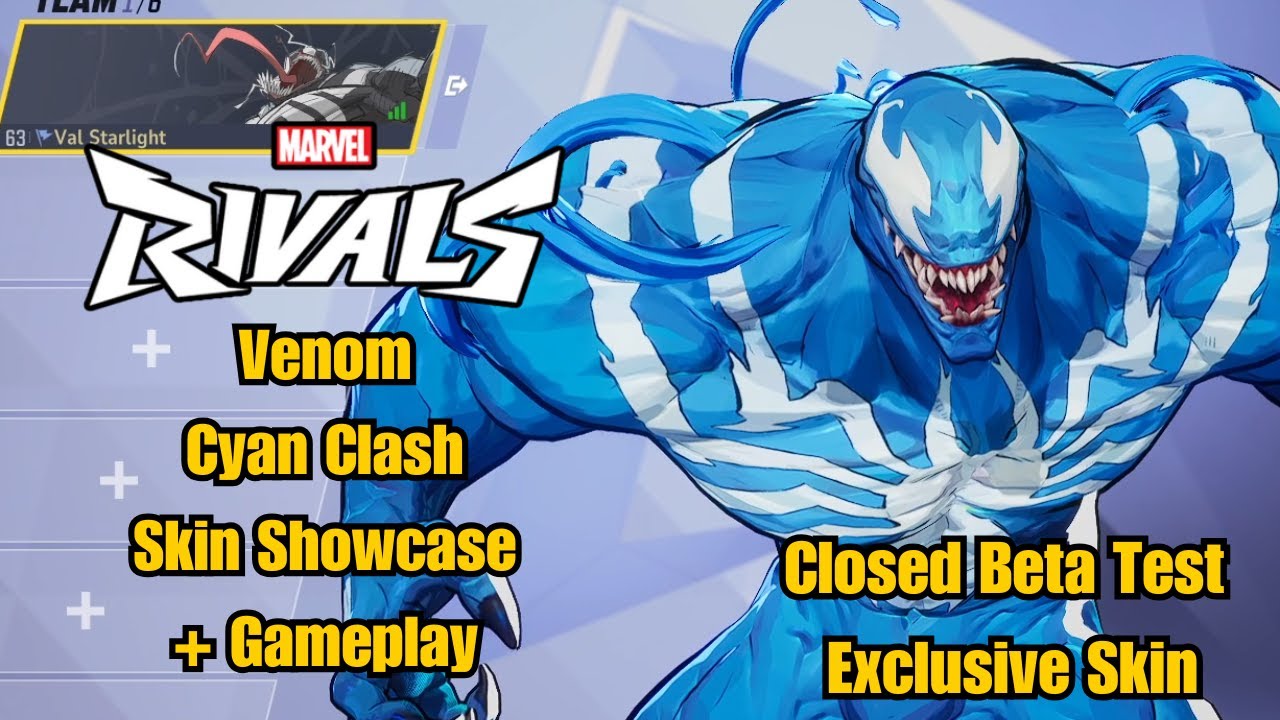 Venom | Cyan Clash Closed Beta Exclusive Skin Showcase | Marvel Rivals ...