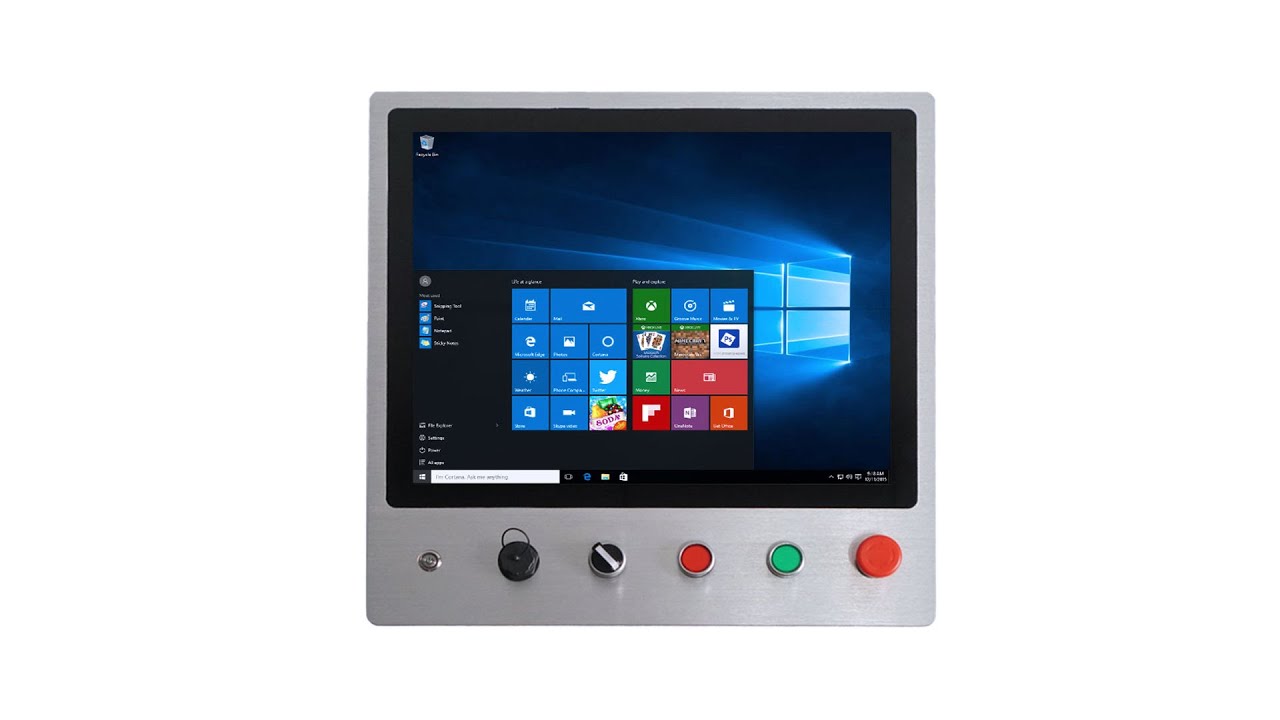 Professional 19 Inch Touch Screen Panel PC Integrated with emergency ...
