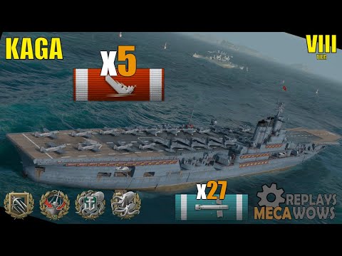 Aircraft Carrier Kaga 5 Kills & 139k Damage | World of Warships Gameplay - YouTube