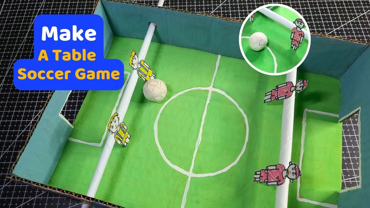 DIY Easily Table Soccer Game for children | Paper Craft | Clay DIY ...