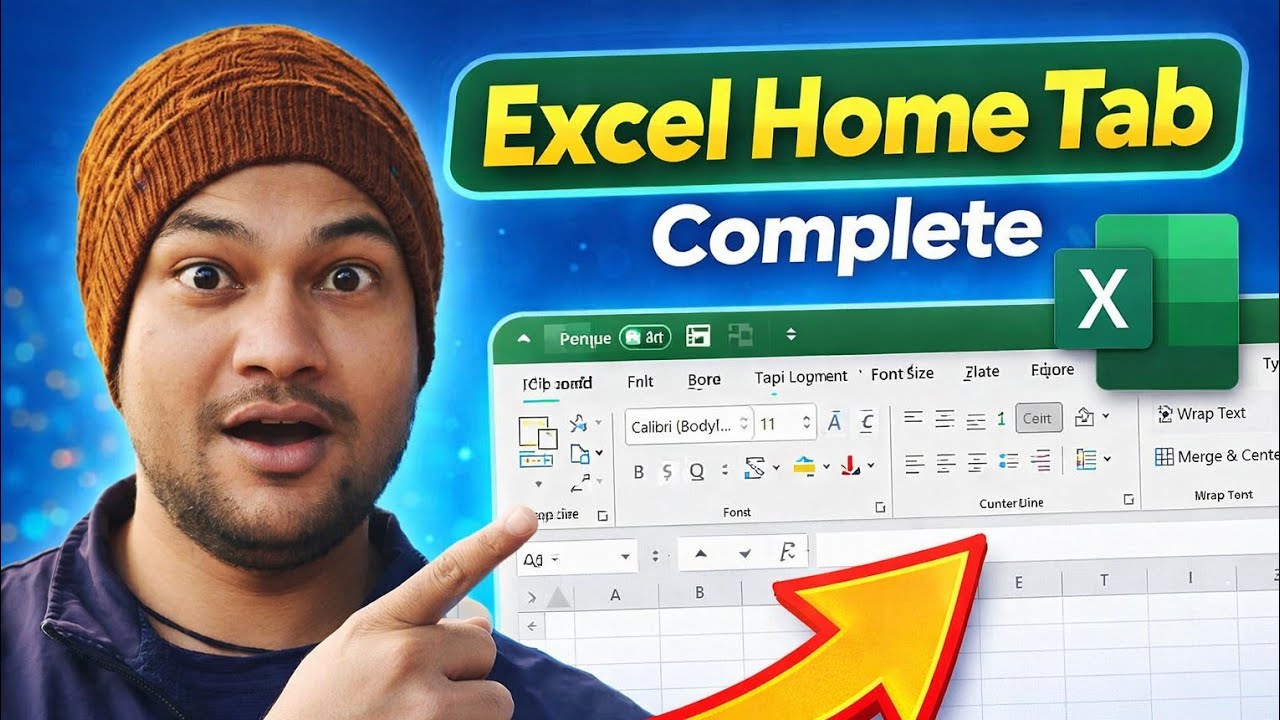 MS Excel Home Tab Complete Tutorial | Excel Home Tab All Options Step ...