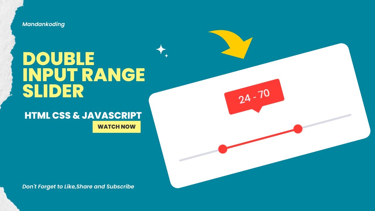 Double Input Range Slider Html Css And Javascript Youtube 4167