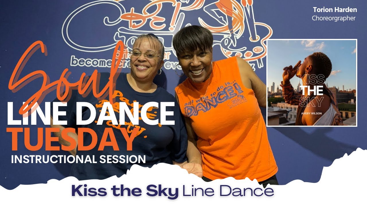 Soul Line Dance Tuesday LIVE! - “Kiss The Sky” Line Dance Instructional ...