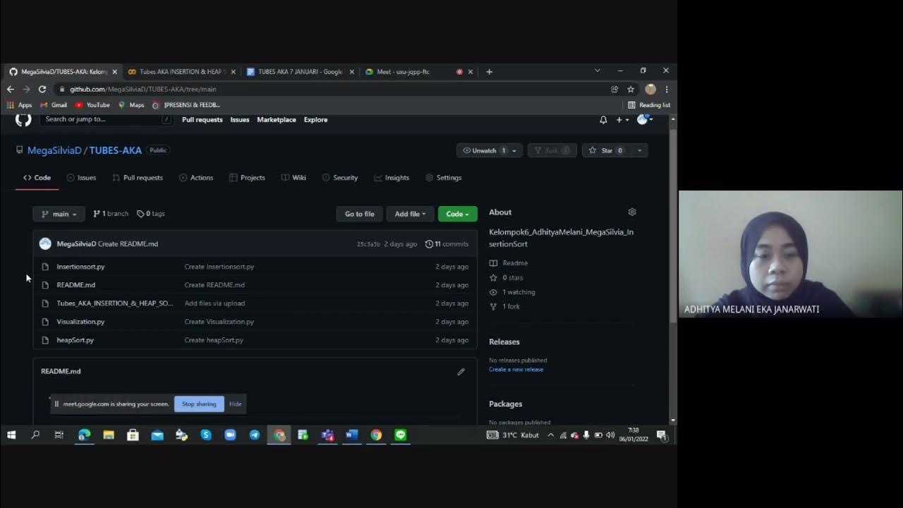 TUGAS BESAR ANALISIS KOMPLEKSITAS ALGORITMA INSERTION SORT DAN HEAP SORT (IF-44-07) - YouTube