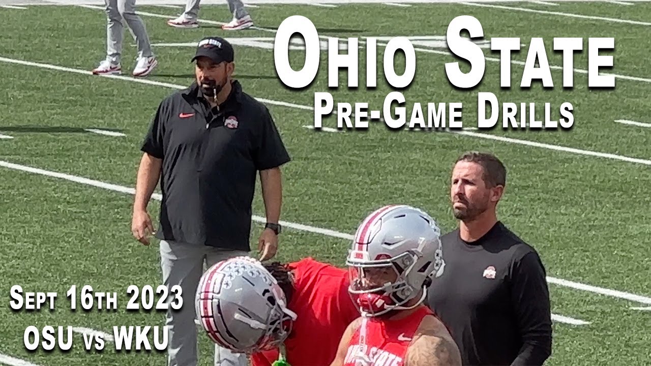 🏈 Pre-Game Warm Up Drills - Kyle McCord & Coach Day - Ohio State ...