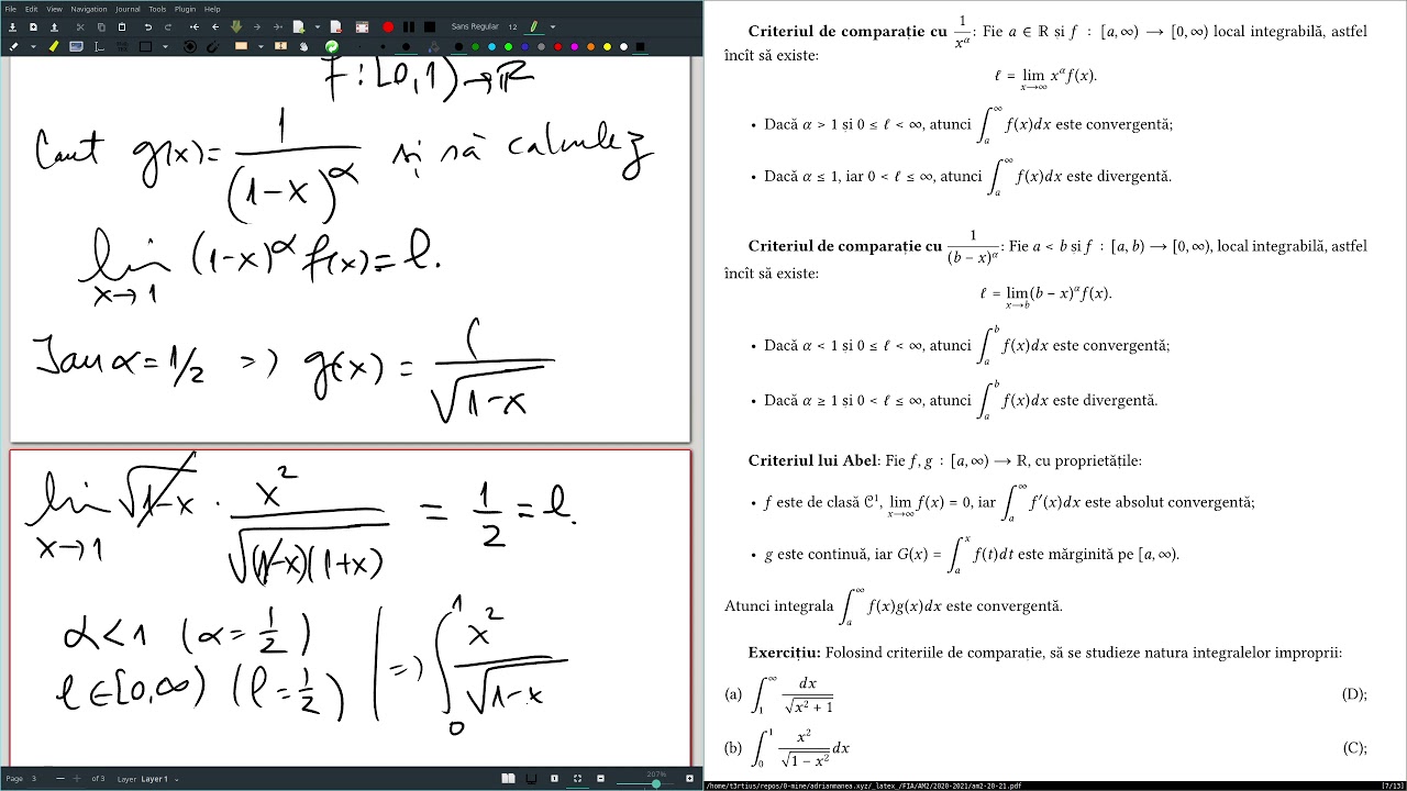 Seminar 2: Integrale improprii și cu parametri - YouTube