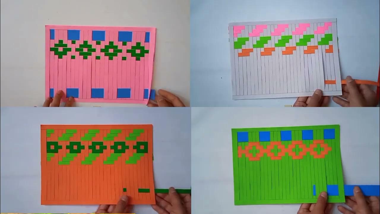 paper weaving styles, paper weaving tutorial step by step. (2) - YouTube