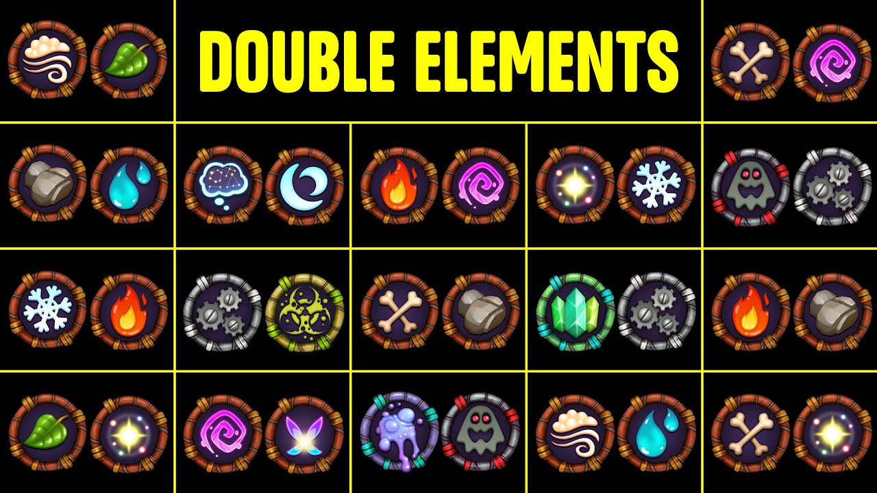 Double Element Monsters - All Common/Rare/Epic | My Singing Monsters ...
