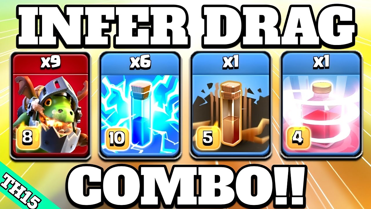 Th15 Inferno Dragon Attack Strategy With Zap & Recall Spell!! Th15 ...