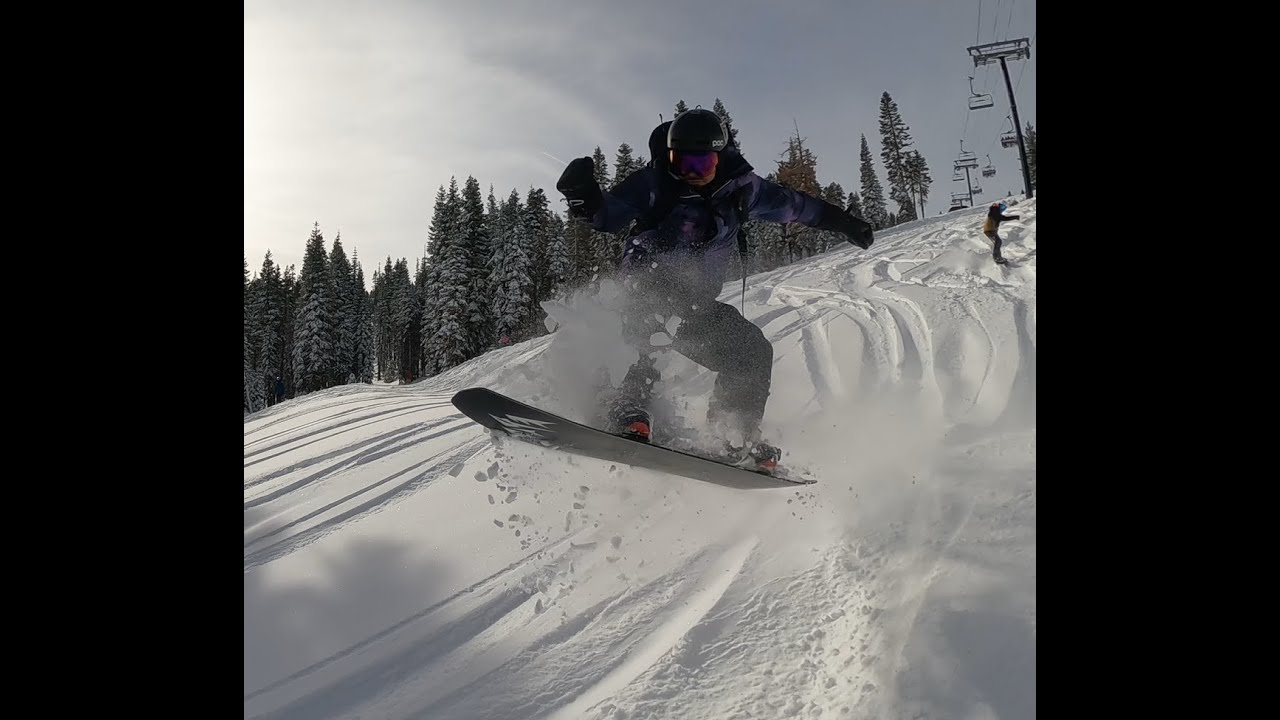 Bluebird pow day at Northstar - YouTube