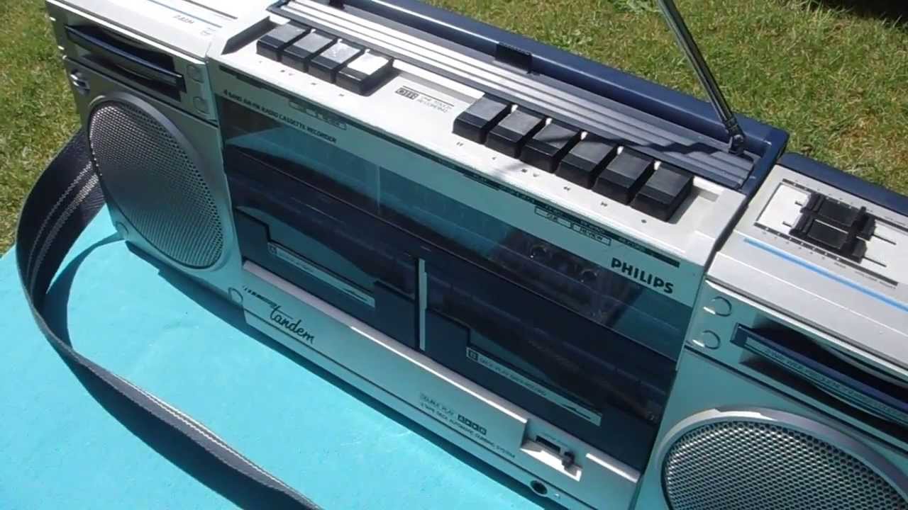 PHILIPS D 8334 Spatial Stereo Strap Vintage Retro Boombox Ghetto ...