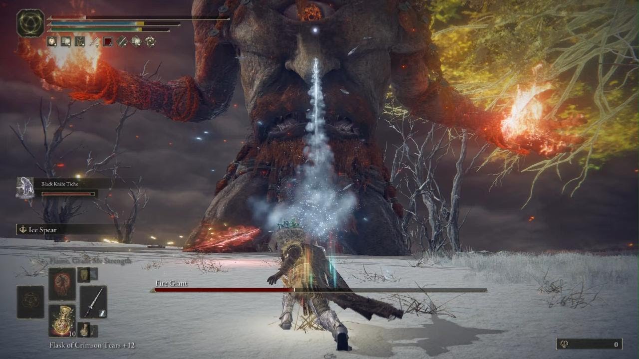 Elden Ring Fire Giant boss Fight HP 252 NO Hit new game + PlayStation 5 ...