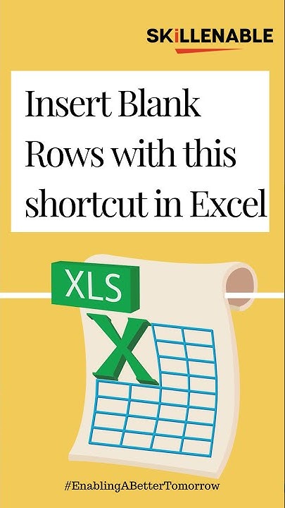 Learn how to Insert Blank rows in Excel | QUICK TIPS AND TRICKS - YouTube
