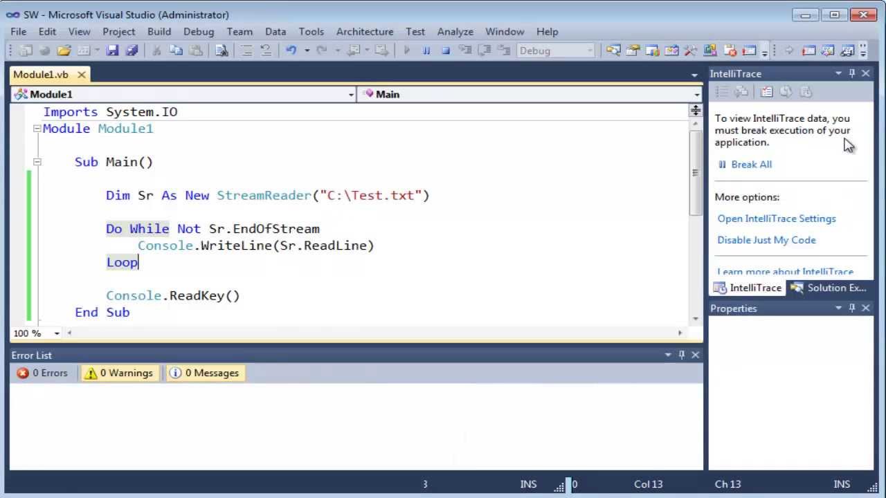 Streamreader Read Data From Text File 67 Youtube