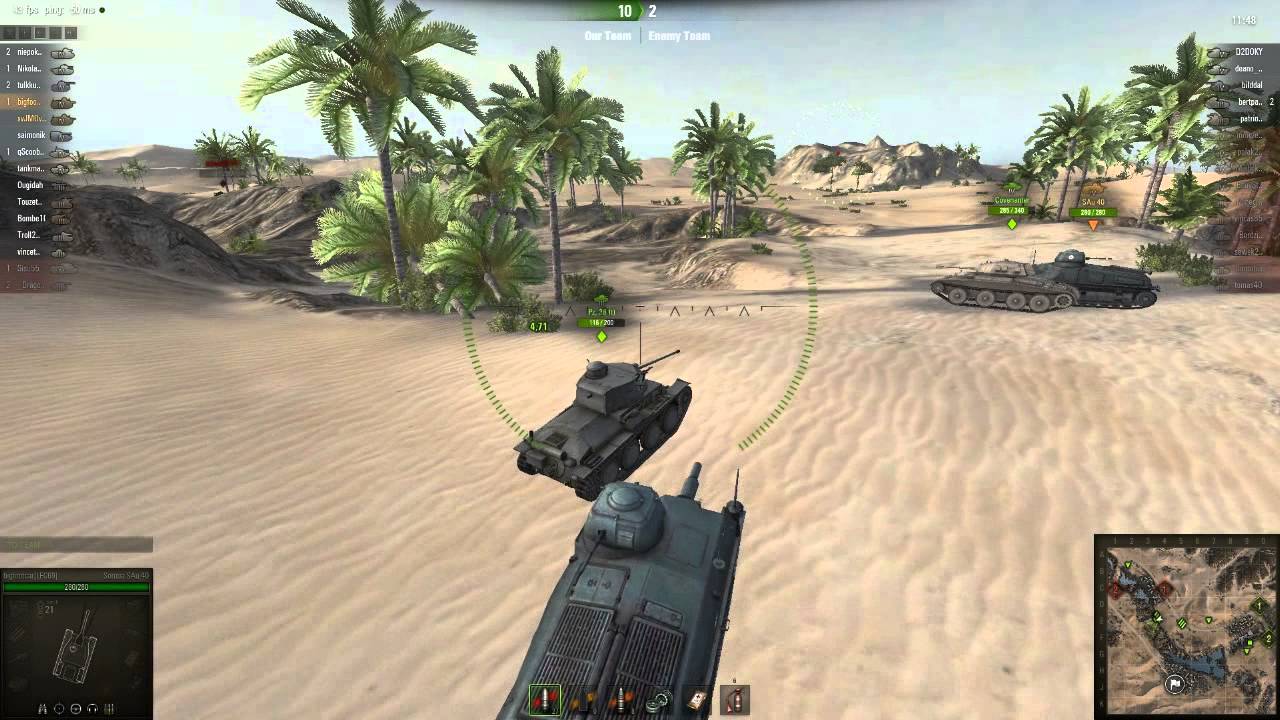 World Of Tanks Somua SAu-40 power - YouTube
