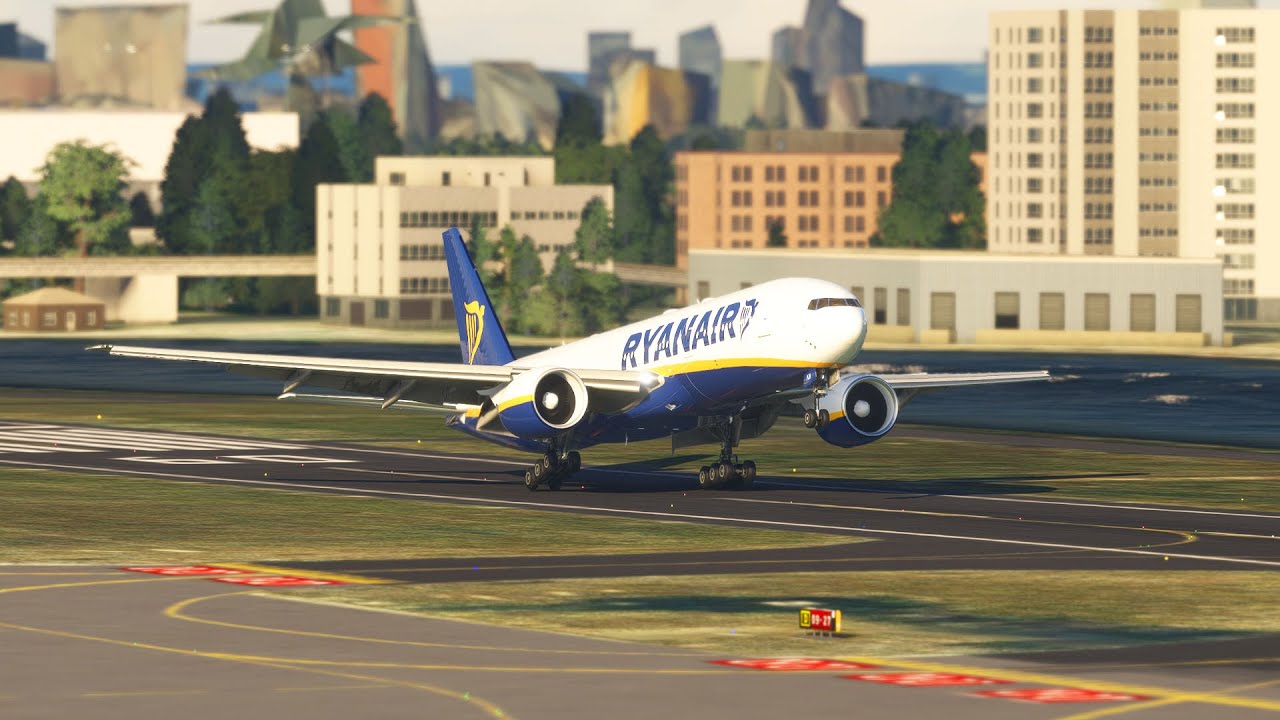 Amazing Pilot!!! Best Landing Boeing 777 RYANAIR at LondonAirport ...