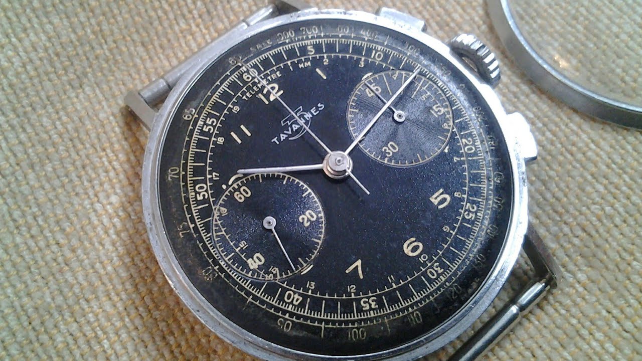 Vintage chronograph Tavannes cal 175 Venus. Хронограф Tavannes раритет ...