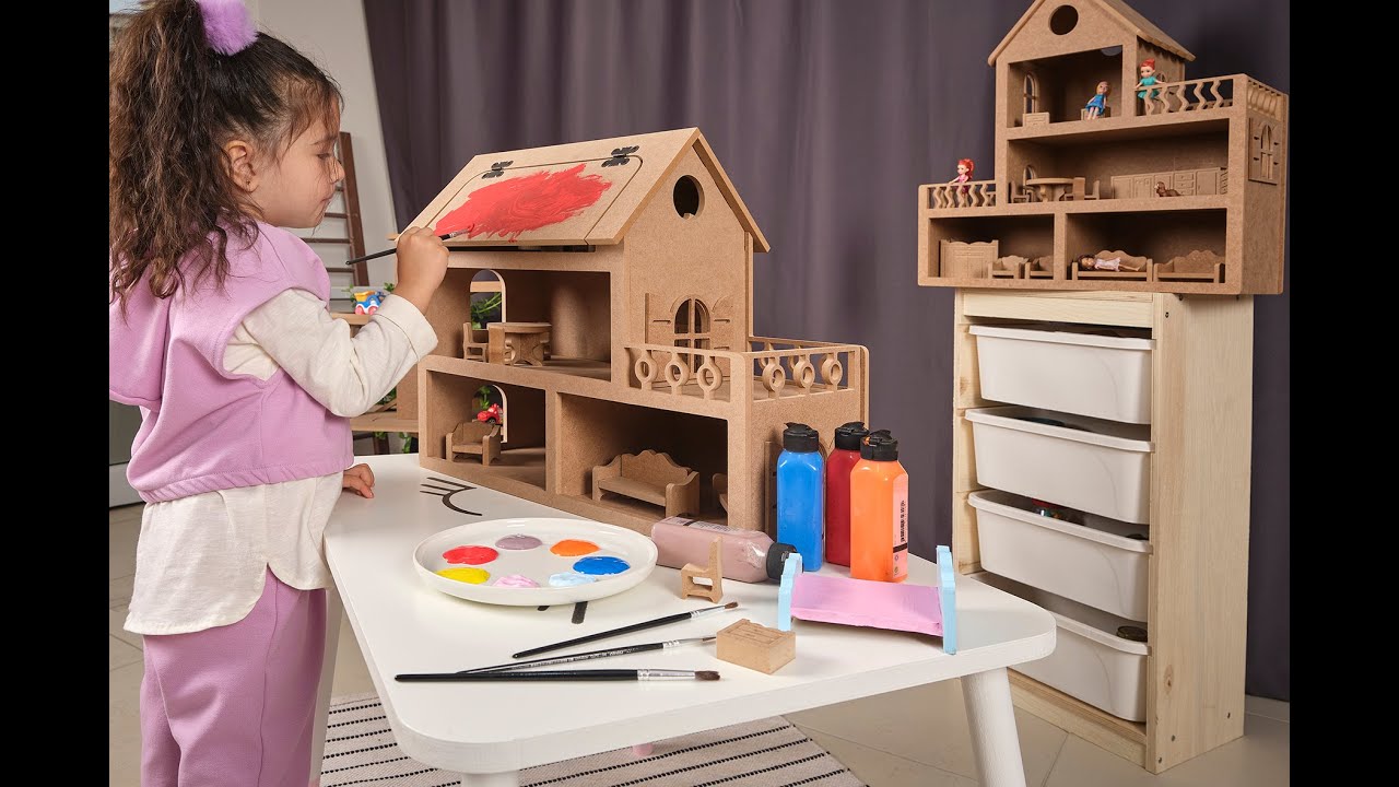 How to install Wooden Dollhouse - YouTube