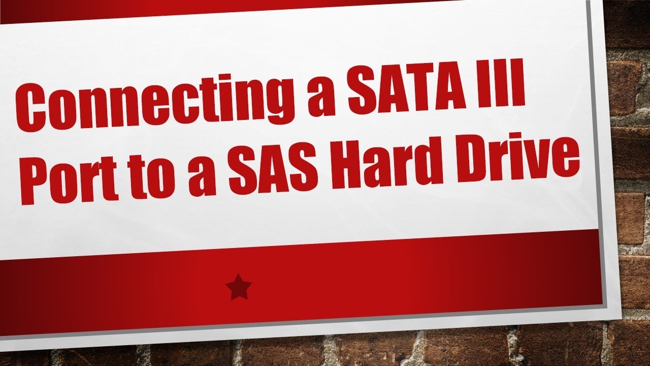Connecting a SATA III Port to a SAS Hard Drive - YouTube