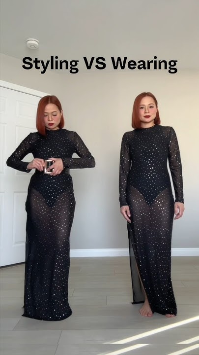 Styling VS Wearing - Mesh Dress #shorts - YouTube