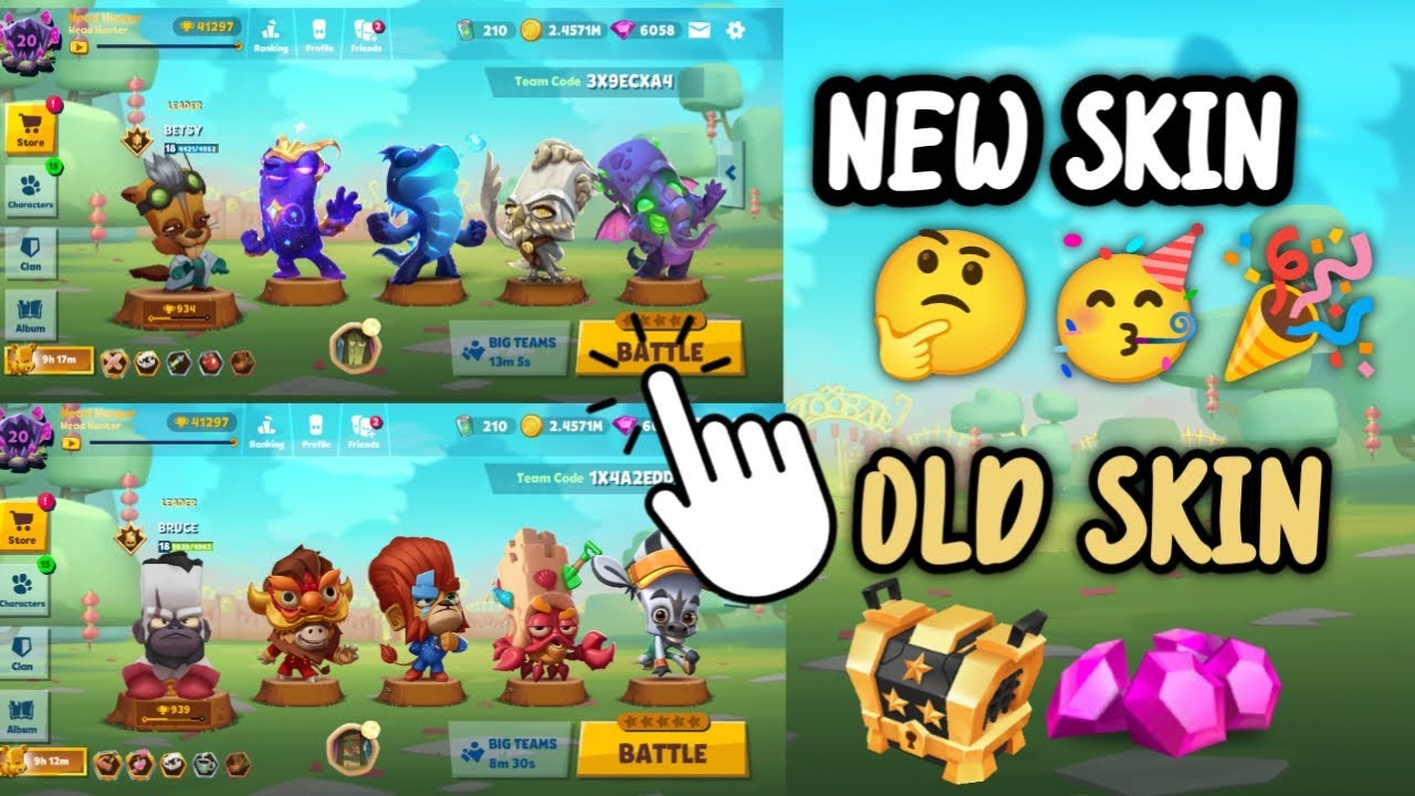 old skin vs new skin zooba squad bruce duke buck earl paolo lbc crate ...